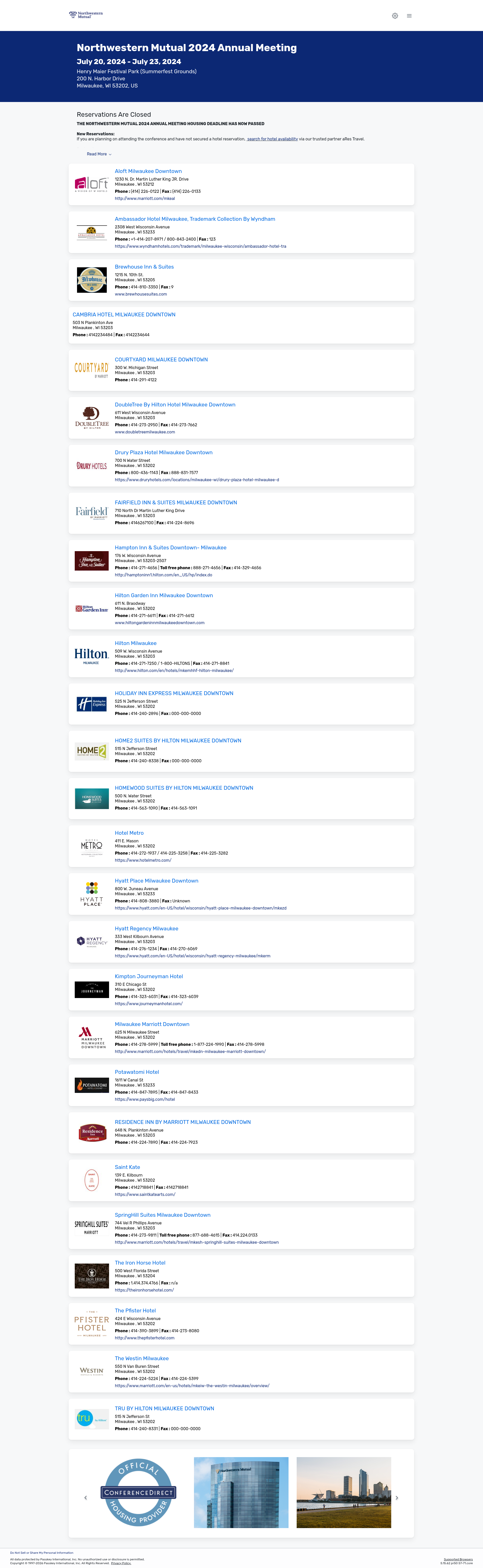 Northwestern Mutual 2024 Annual Meeting - Learn about the event and search for hotels