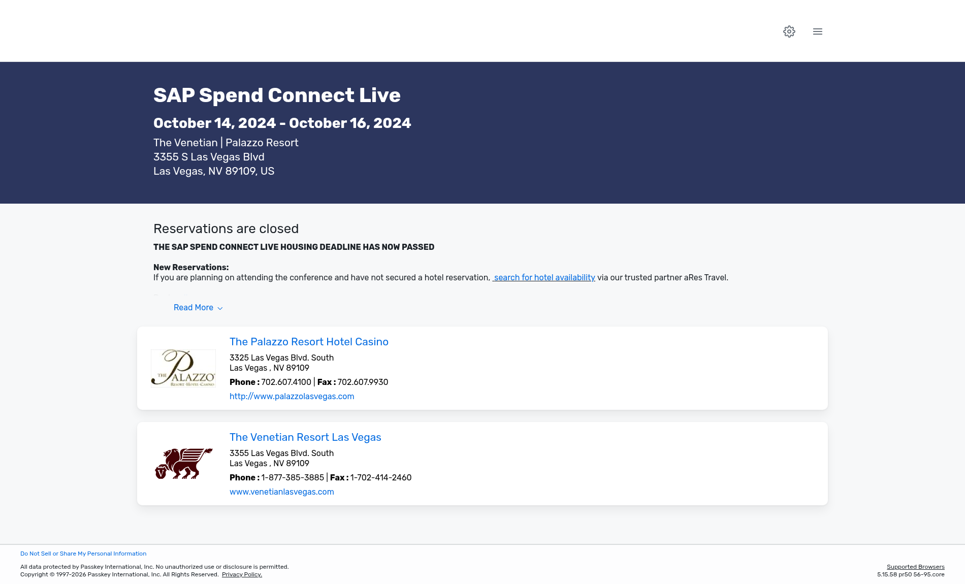 SAP Spend Connect Live - Learn about the event and search for hotels