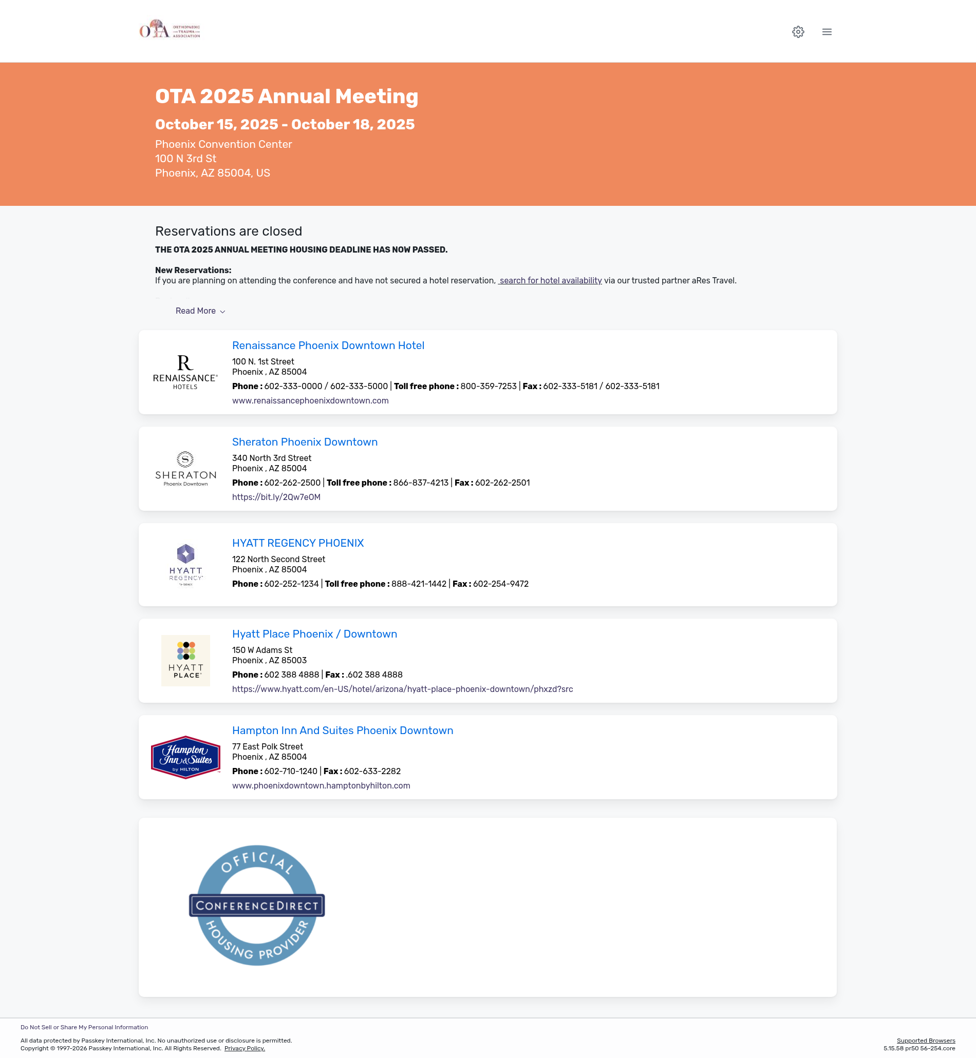 OTA 2025 Annual Meeting - Learn about the event and search for hotels