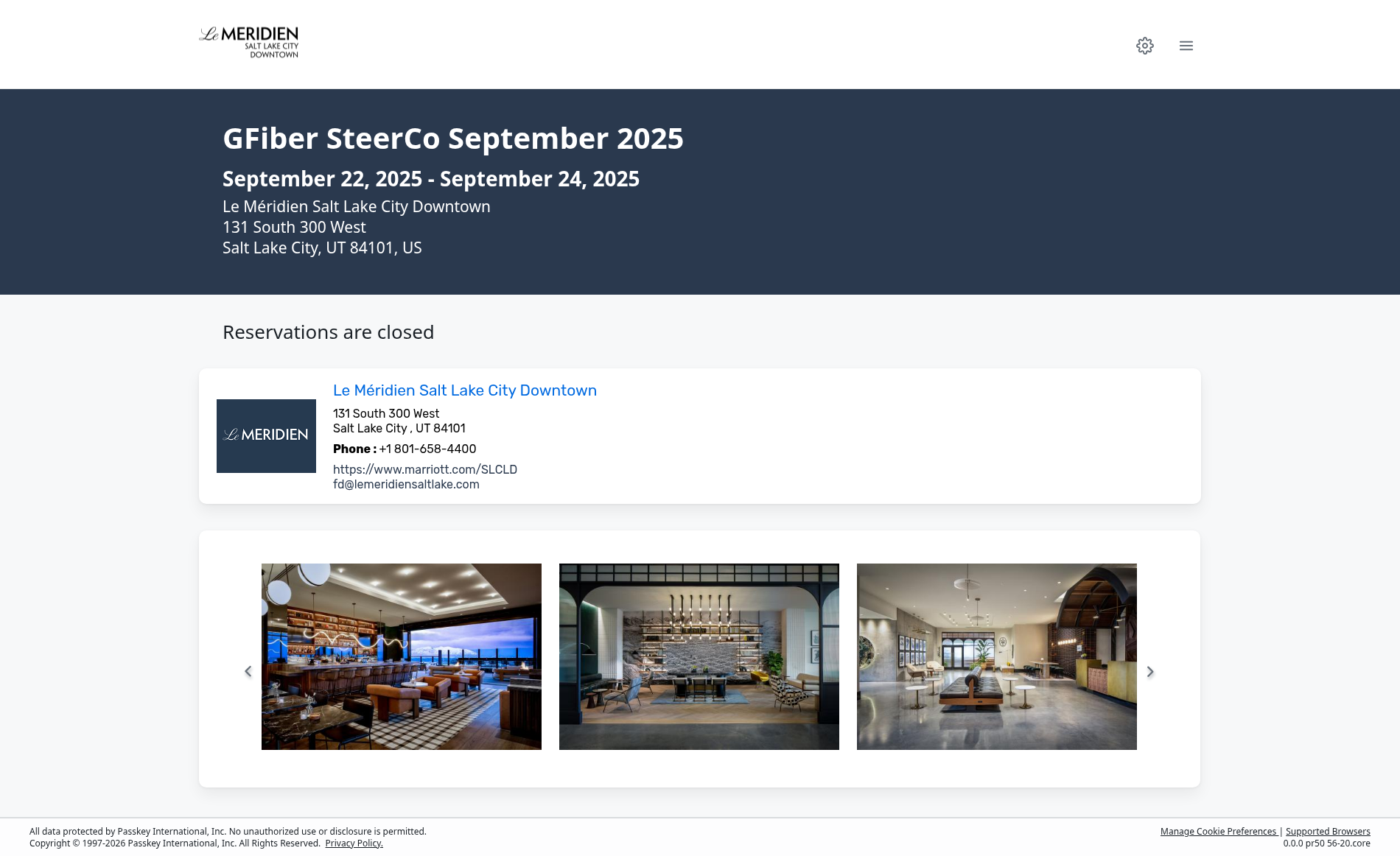 GFiber SteerCo September 2025 - Learn about the event and search for hotels