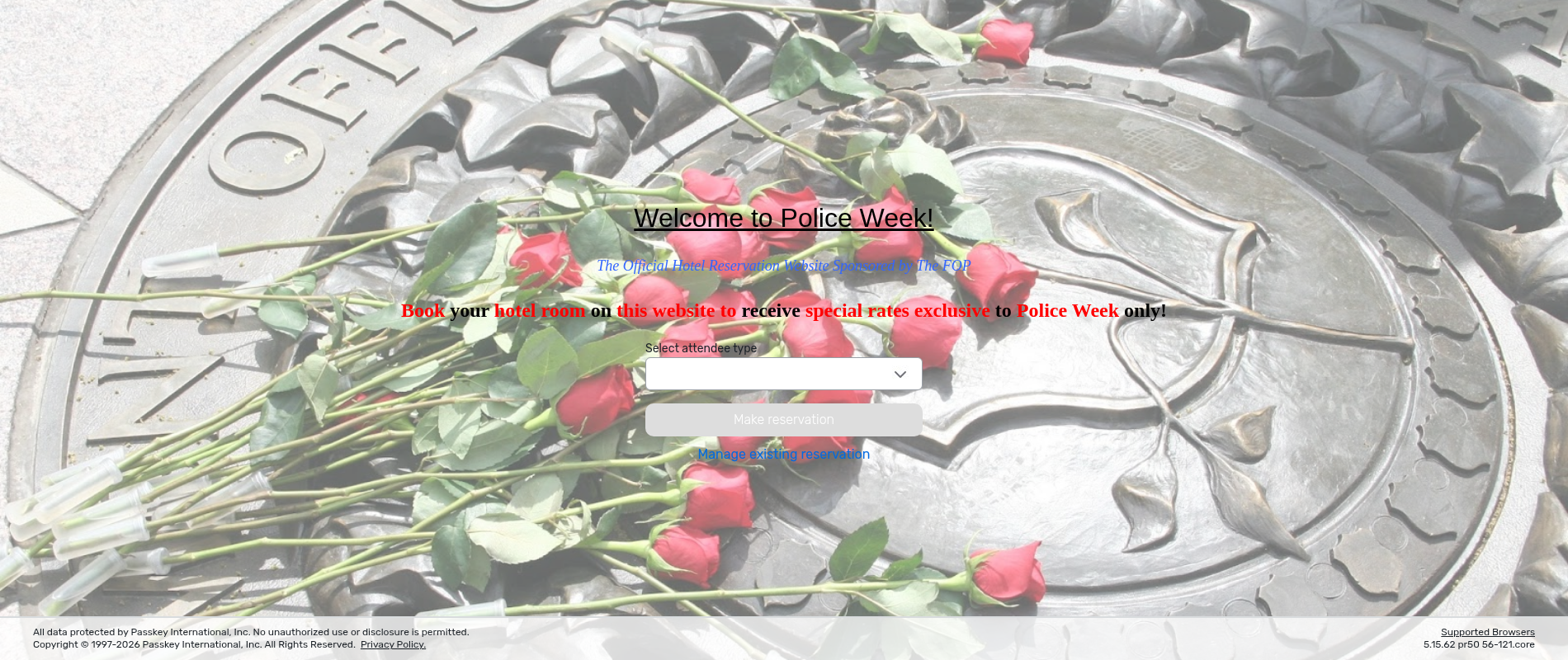 Police Week 2026 Official - Start your reservation