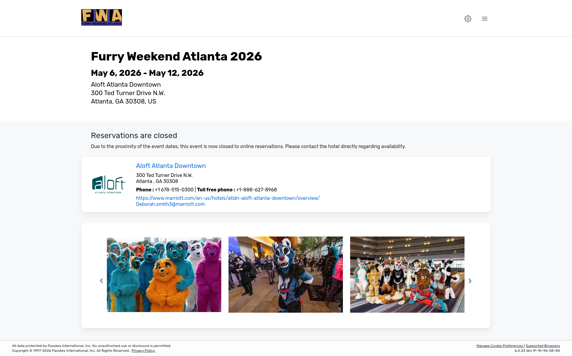 Furry Weekend Atlanta 2026 - Learn about the event and search for hotels